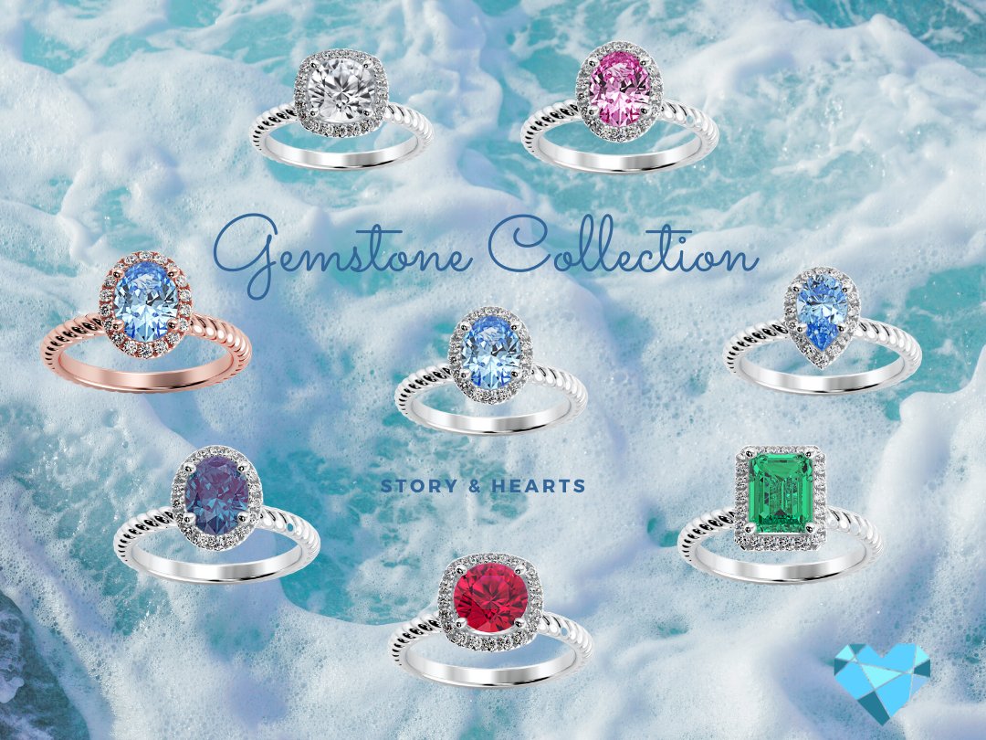 Chatham Created Gemstone Rings| StoryandHearts.com – storyandhearts